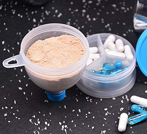 REOOHOUSE Portable Powder Supplement Tablet Container Funnel Protein ...