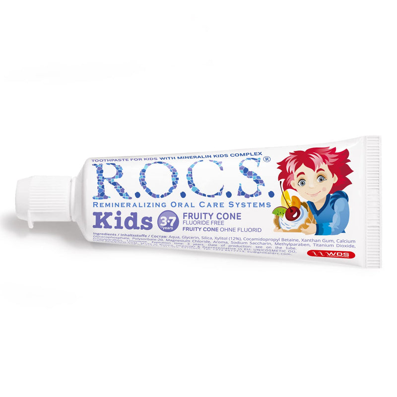 R.O.C.S. (ROCS) Toothpaste for Kids Fruity Cone - Ice Cream Flavor ...