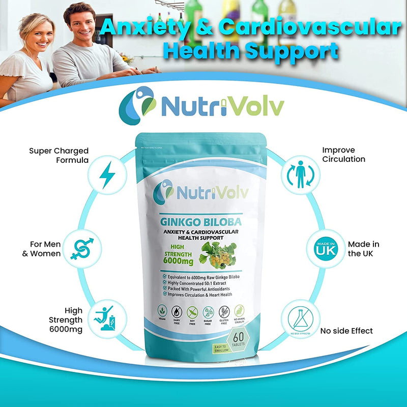 Ginkgo Biloba 6000mg Supplements Helps Promote Healthy Memory ...